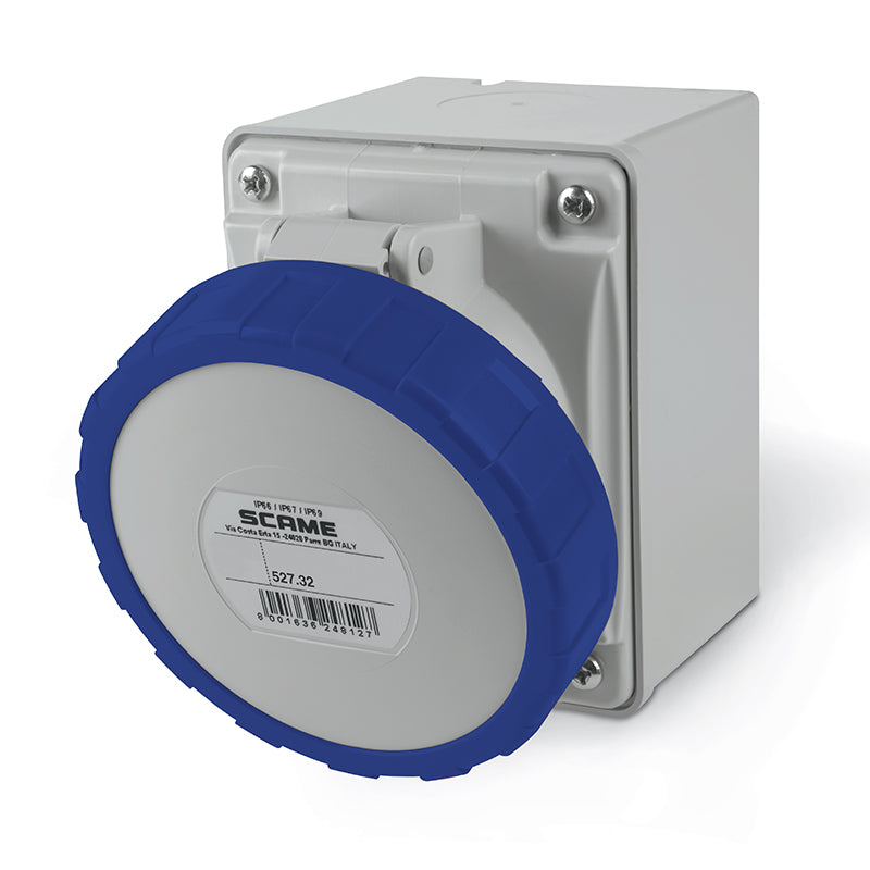 527.3253 Scame Optima Surface Mounting Socket 2P+E IP67 32A 6h